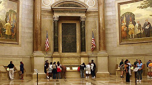 Activist Dump Red Powder On The Case Holding The Constitution ...